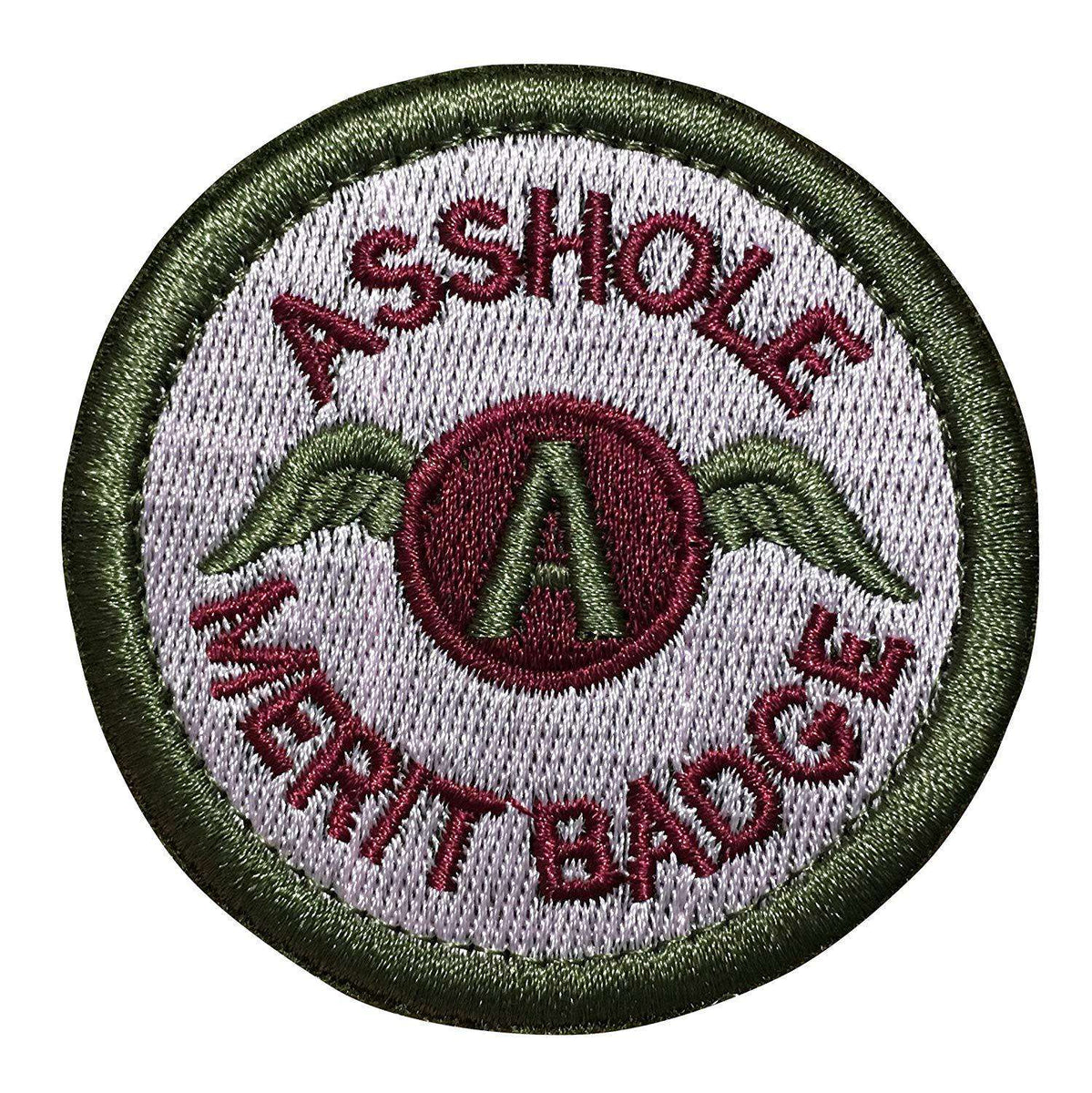 Asshole Merit Badge Police Military Tactical Morale Hook And Loop Patch
