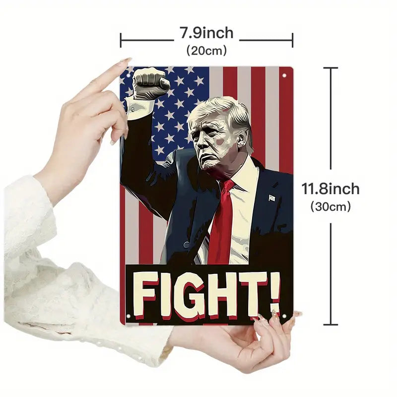 Trump Fight Fist Pump USA Metal Sign– Trump Mug